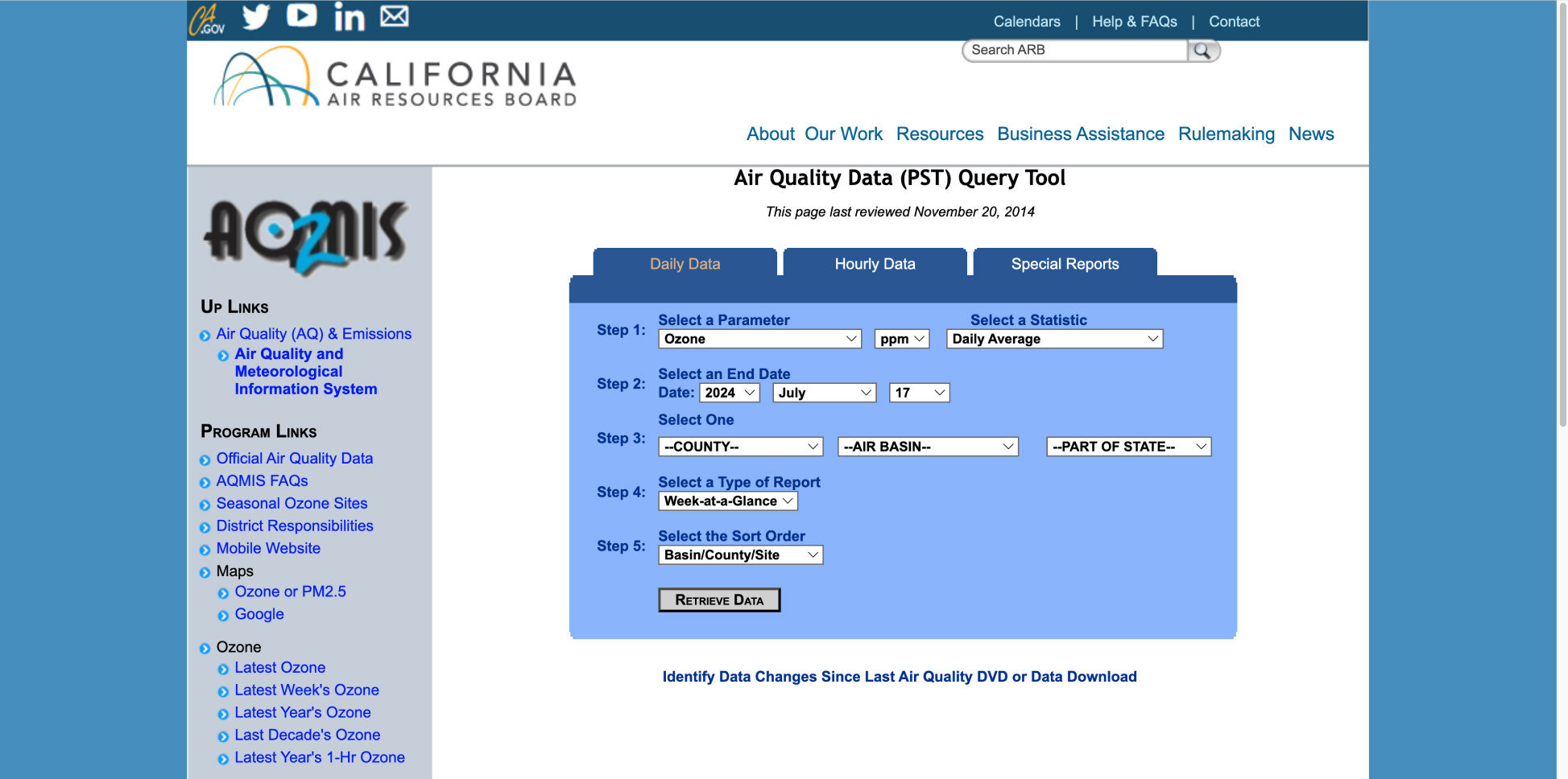 California Air Resources Board AQMIS Air Quality Data - Clear Collaborative
