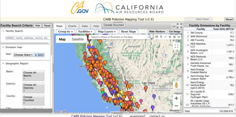 California Air Resources Board Pollution Mapping Tool - Clear Collaborative