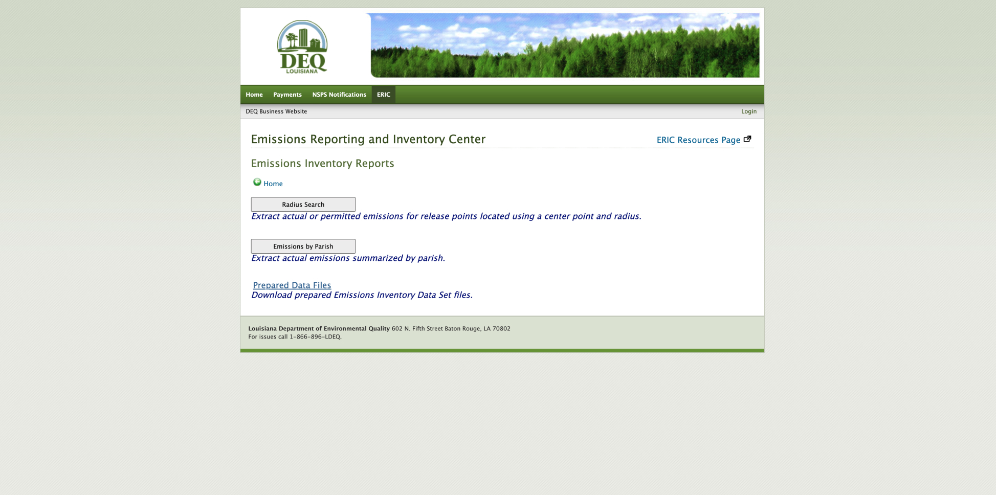 Louisiana Department of Environmental Quality (LDEQ) ERIC - Clear ...