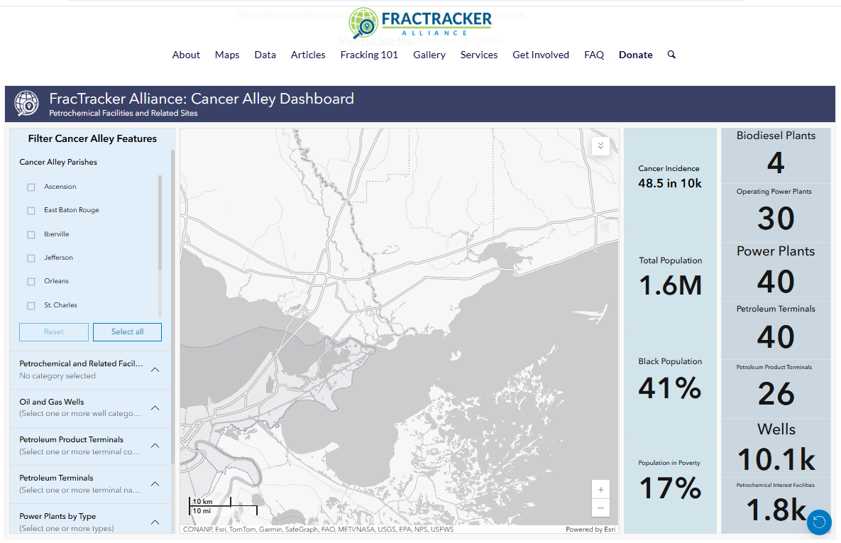 Cancer Alley Dashboard - Clear Collaborative