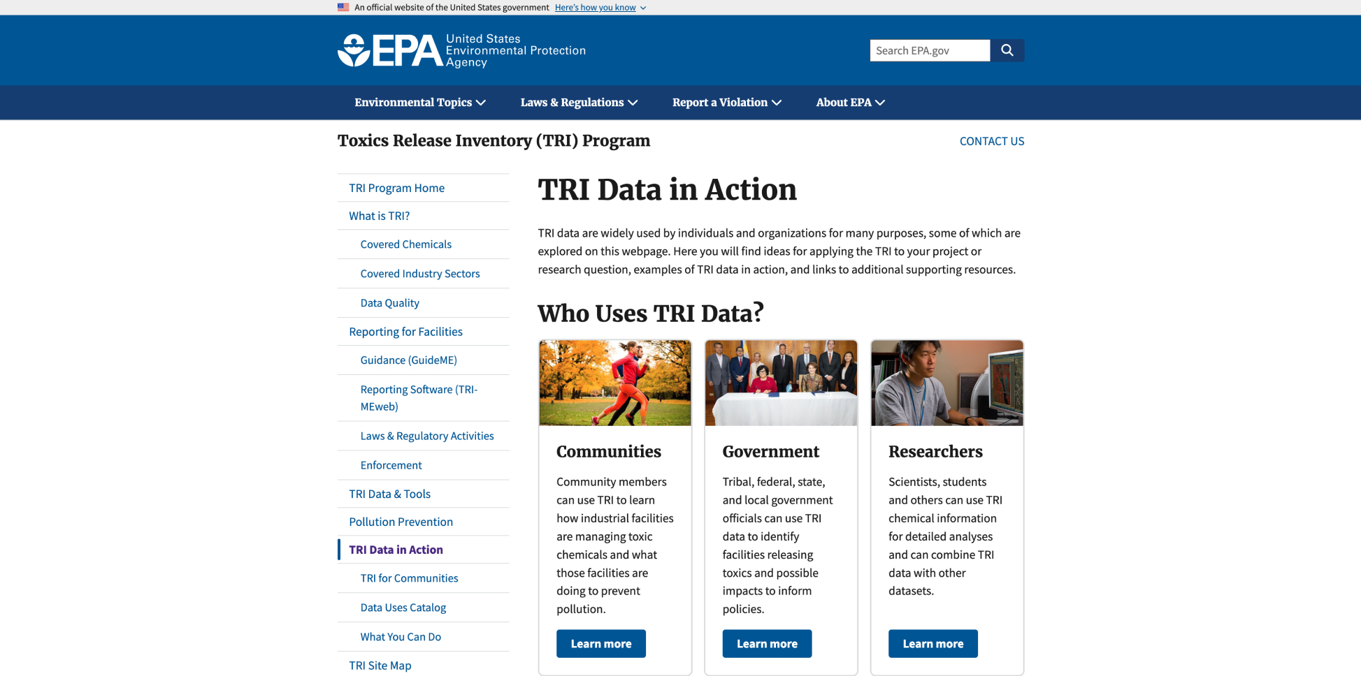 Toxic Release Inventory (TRI) - Clear Collaborative