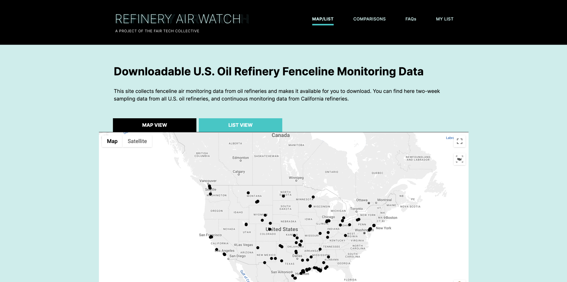 U.S. Oil Refinery Fenceline Monitoring Data - Clear Collaborative